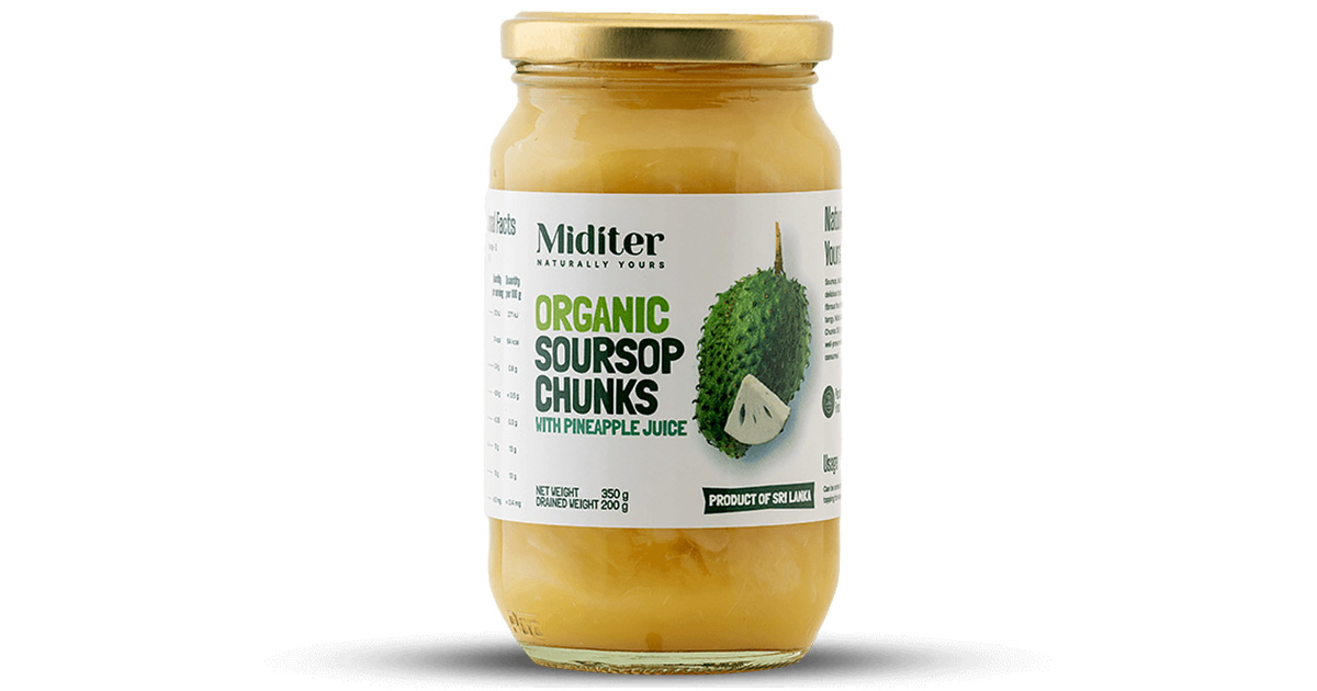 Sri Lanka Organic Soursop Chunks with Pineapple Juice | Miditer